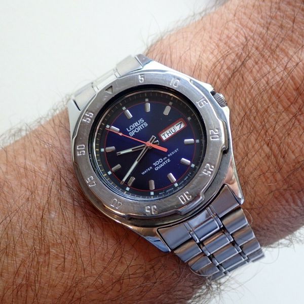 *Rare* Vintage Lorus Sports by Seiko 100M Divers Watch V533-7820 1990S ...