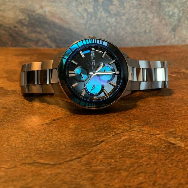 Casio Oceanus OCW-S4000D Kiriko Glass Bezel Titanium sapphire solar ...
