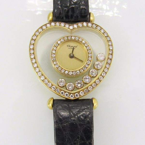 Ladies Chopard 18K Yellow Gold "Happy Diamond" Watch | WatchCharts