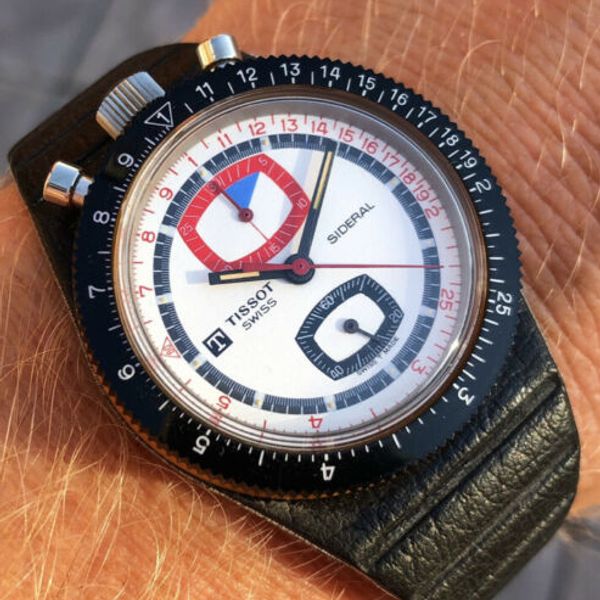 Nos Tissot Sideral Fiberglass Bullhead Chronograph From 1972 ...