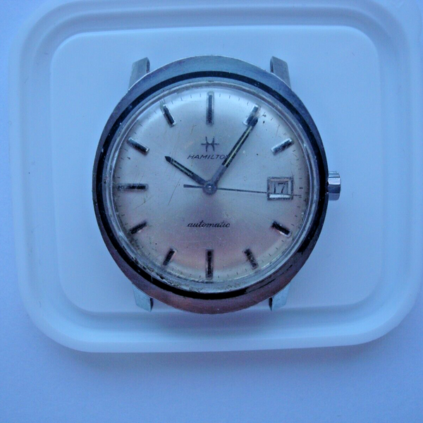 Vintage Hamilton 694A Mens Automatic Watch Date Swiss 1960's Runs As Is ...
