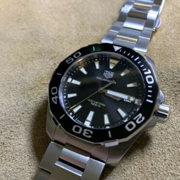 Tag Heuer Aquaracer Diver Black Dial Stainless Steel WAY111A.BA0928 ...