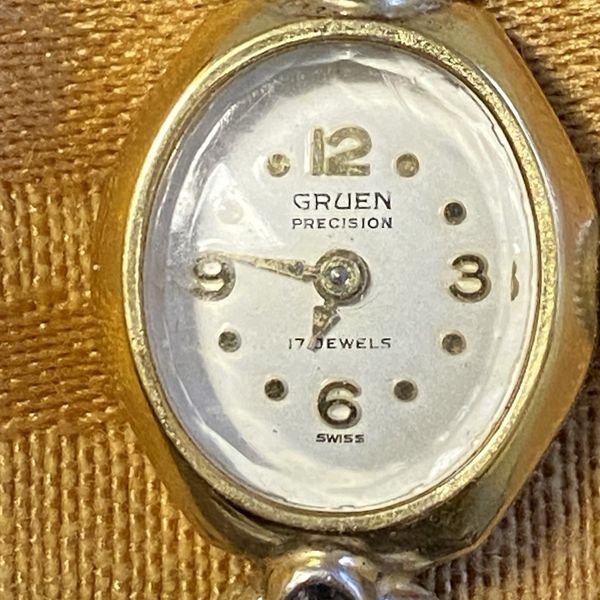 Vintage Ladies Gruen Precision 17 Jewels Wind Up Manual Watch ...