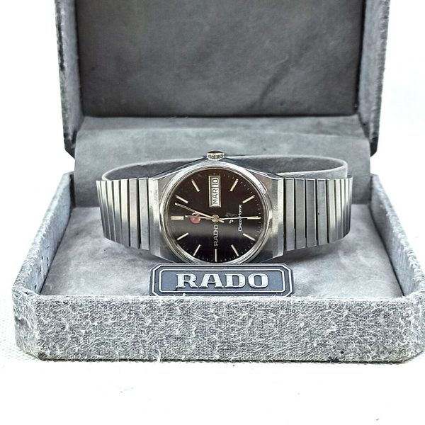 CLASSIC RADO GREEN HORSE SWISS WATCH RARE SILVER & BLACK VINTAGE ...
