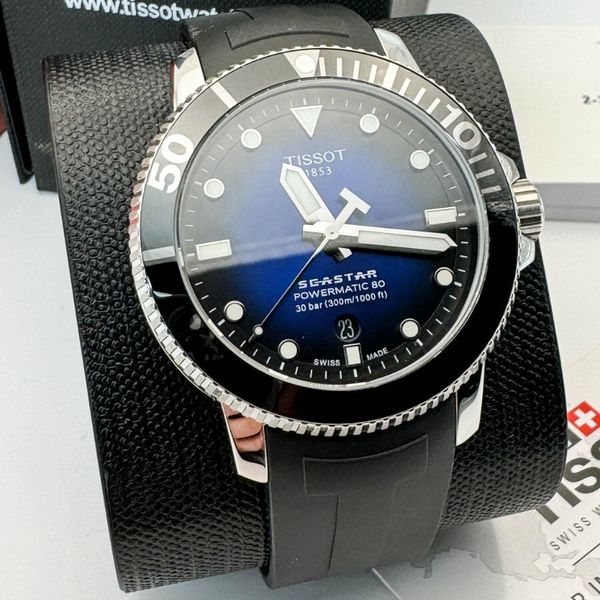 Tissot Seastar 1000 Automatic Blue Dial Watch T120.407.17.041.00 Rubber ...