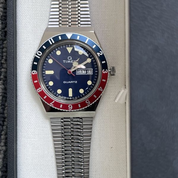 TIMEX Q 1979 Pepsi Reissue Quartz Watch TW2T80700 | WatchCharts Marketplace