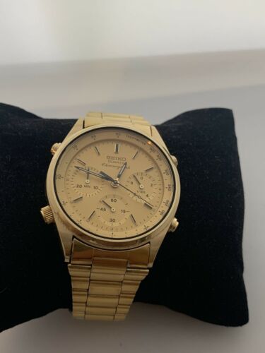 Seiko Vintage 7A28-7029 Quartz chronograph Men's Gold Tone Watch | WatchCharts