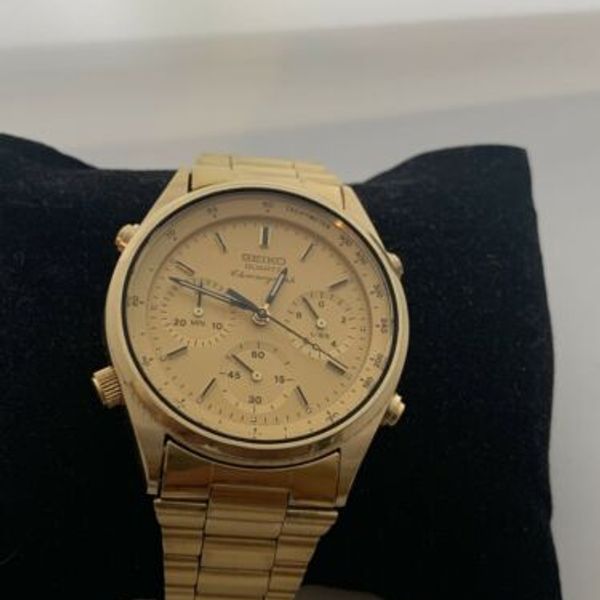 Seiko Vintage 7A28-7029 Quartz chronograph Men's Gold Tone Watch | WatchCharts