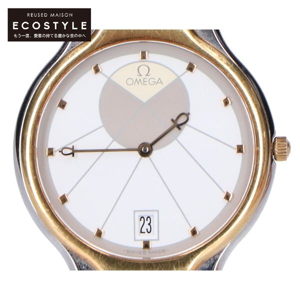 OMEGA Omega 196.1316 Devil Quartz Symbol K18 SS Combination Watch Gold / Silver Ladies [Used ...