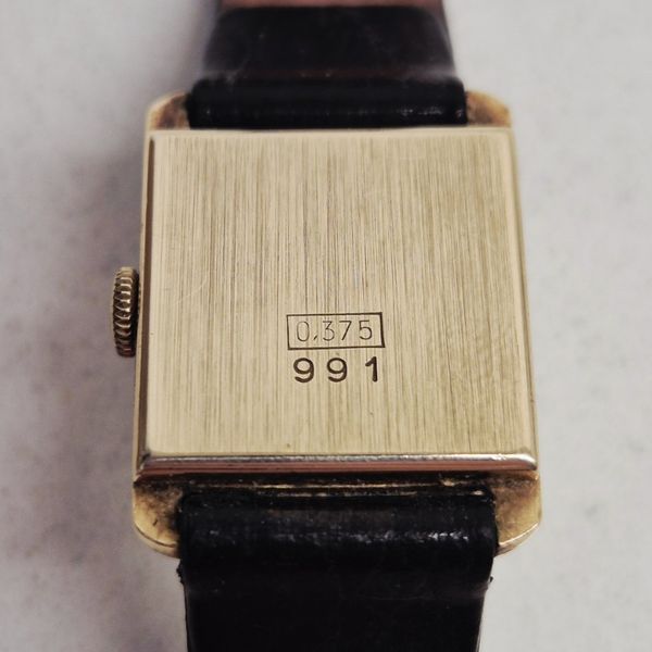 Vintage Rotary Ladies 9ct Gold Case, Leather Strap Quartz Watch ...