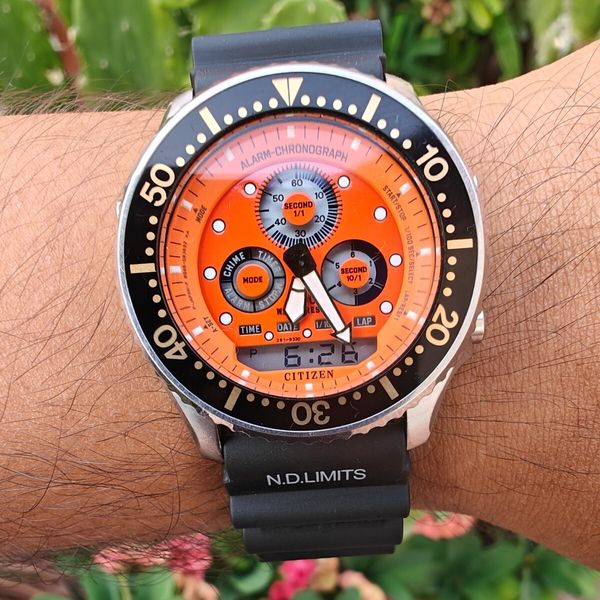 Citizen Ana Digi Vintage Ref: 8946 085736 Dial Orange Mens Watch Japan ...