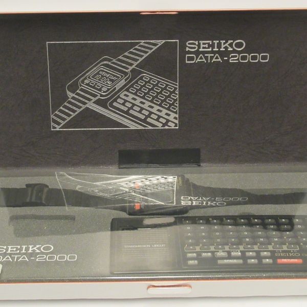 Vintage Seiko Data 2000 Watch With Keyboard & Instruction Manual ...