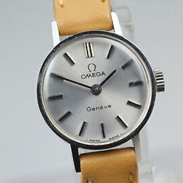 Vintage [Exc+5] Omega Geneve 485 17J Silver Hand Winding Women Watch ...