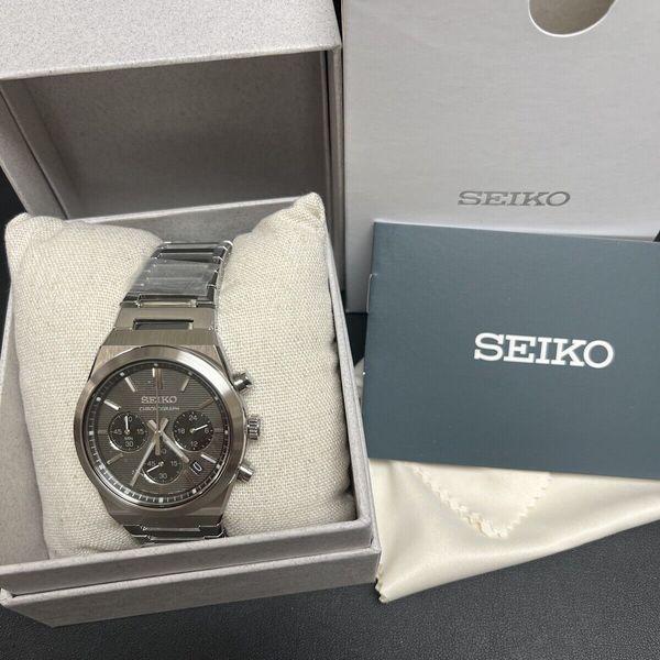 SAB455 - BRAND NEW - Seiko Sport Chronograph Quartz Grey Dial Men's ...