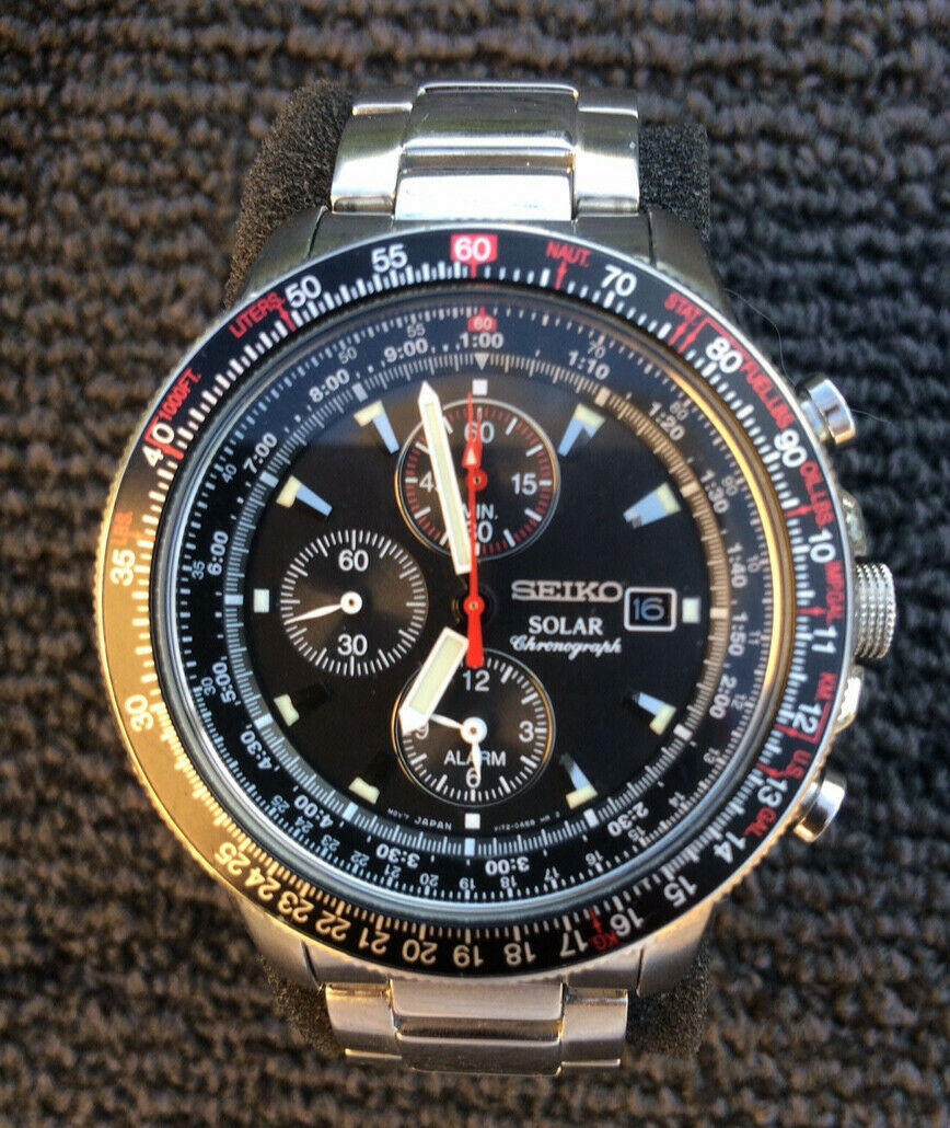 Seiko SSC009 Flightmaster Pilot's Solar Chronograph V172-0AC0 | WatchCharts