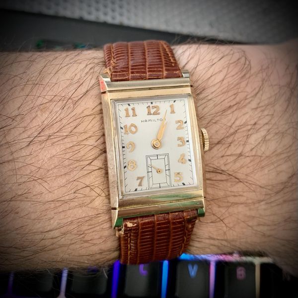 [WTS] 1953 Hamilton Gilmore Men’s Tank Watch - Solid 10K Gold Case ...