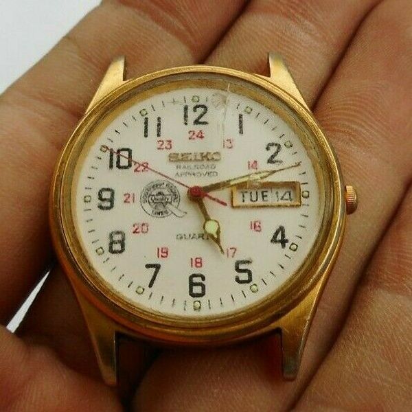 Vintage Men's Seiko Railroad Approved Watch Wristwatch Southern Pacific ...
