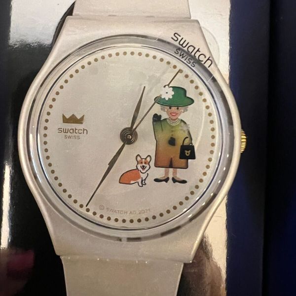 SWATCH Queen Elizabeth II Majestic 70th Jubilee Color Changing Outifit ...