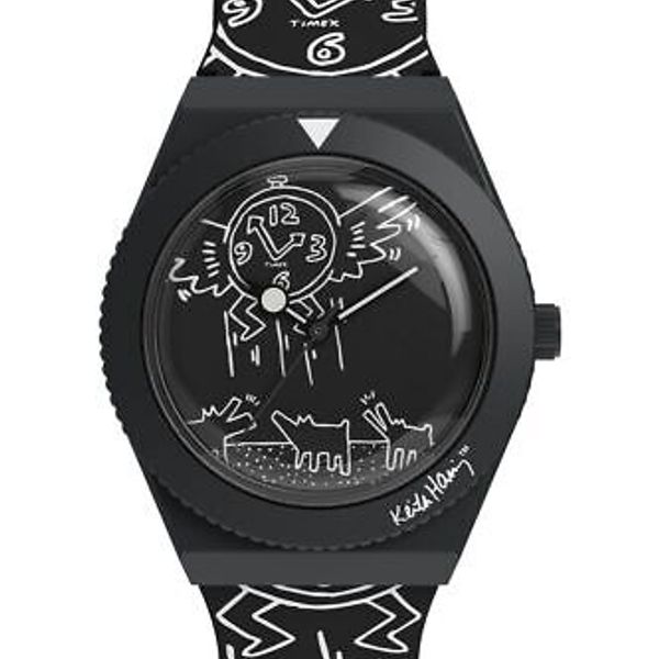 Timex Black Mens Analogue Watch Keith Haring X Q TW2W25600 ...