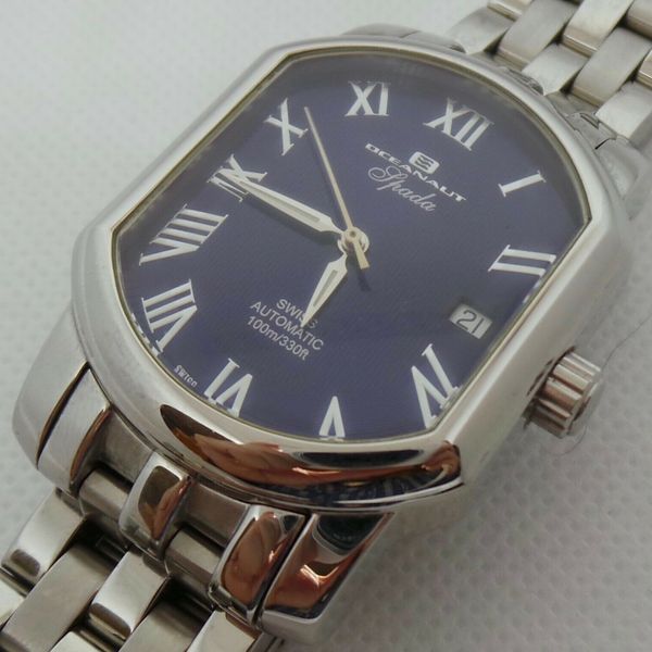 Oceanaut Spada Automatic Swiss Watch Blue Dial 25 Jewels 36mm ...