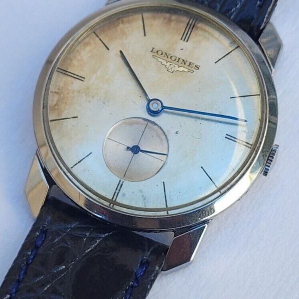 Vintage LONGINES 17J 23Z Ref. 1012 32.5mm Stainles Steel Men's Patina ...