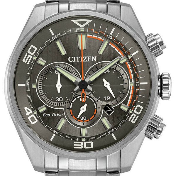 Citizen Eco-Drive Men's Silver-Tone Band 45mm Watch CA4330-57H ...