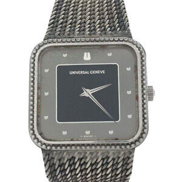 UNIVERSAL GENEVE Vintage Watch Swiss Made Manual Winding Gray Dial ...