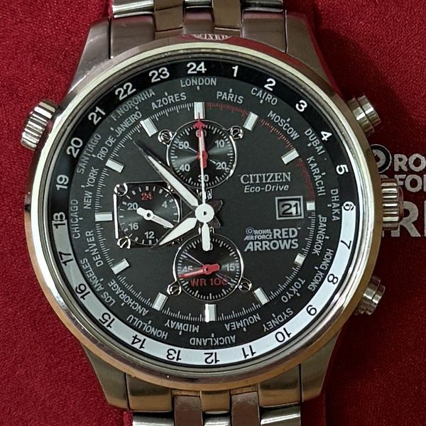 Royal Air Force CITIZEN Chronograph Red Arrows Men's Steel Bracelet ...