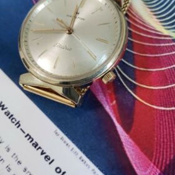 Hamilton 505 Aquatel circa 61' electric wrist watch new battery, band ...