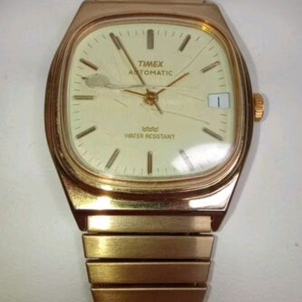 1987 TIMEX Automatic Men's Mechanical Wristwatch WORKING - DAMAGED ...