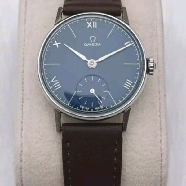 Vintage Omega Sub Second Roman Number Manual Winding S. Steel Men's ...