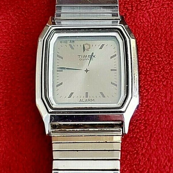 Rare Silver Timex Illusion L Cell Running Fresh Battery Buttons ...