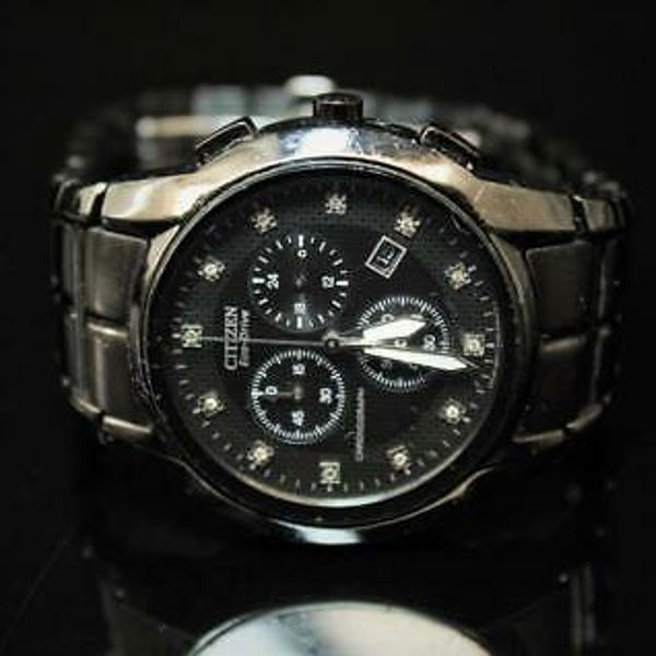 Citizen Eco-drive Chronograph H500-s069904 Black Wristwatch ...