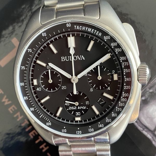 Bulova Lunar Pilot 96B258 Men's Moon Watch Chronograph Special Edition ...