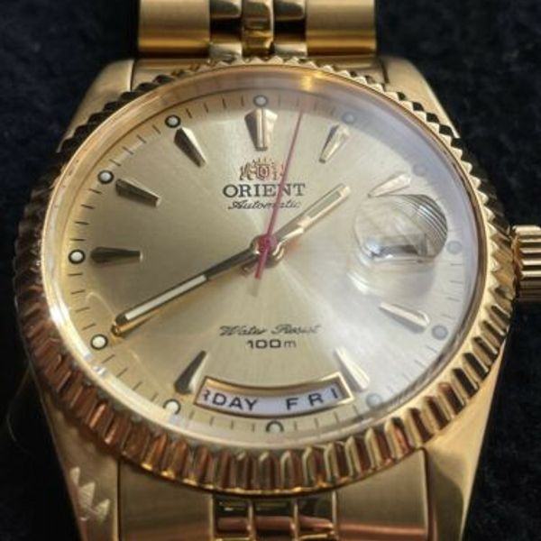 ORIENT OYSTER PRESIDENT DAY-DATE SAPPHIRE CRYSTAL EV0JA0B MADE IN JAPAN ...