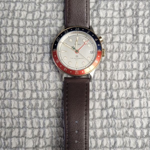 Timex Waterbury Traditional GMT Pepsi Quartz Men's Watch 39mm ...
