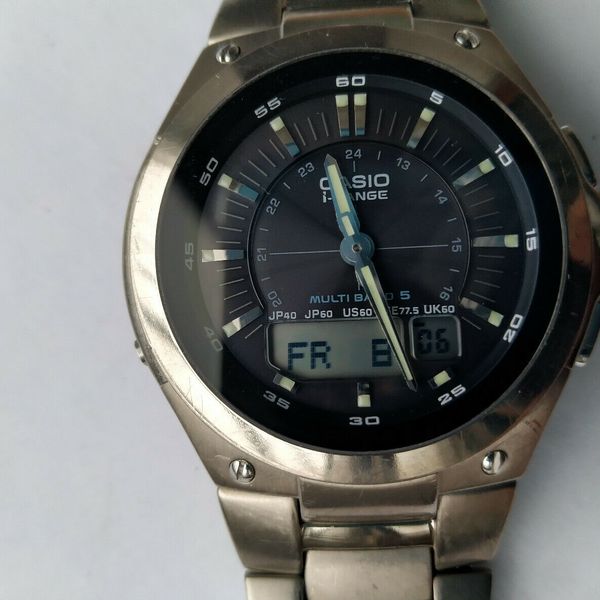 VINTAGE CASIO IRW-M10T i-RANGE TITANIUM MULTI BAND 5 SOLAR SAPPHIRE ...