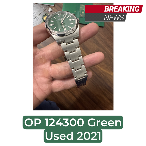 FS : Rolex OP41 - 124300 - Green - Used 2021 | WatchCharts Marketplace