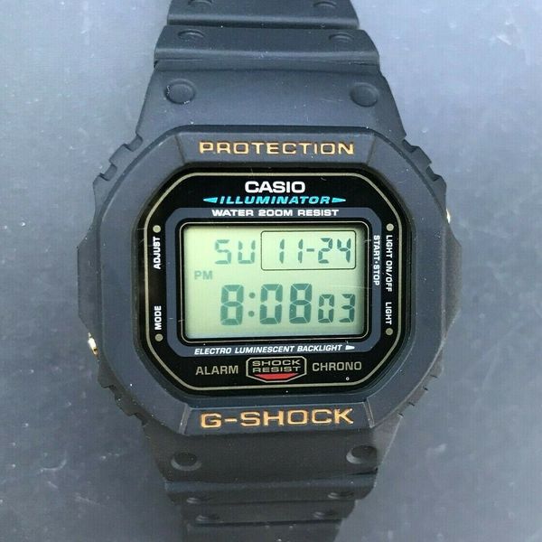 Classic CASIO G-Shock DW-5600EG-9 (3229) Black Gold 43mm case - New ...