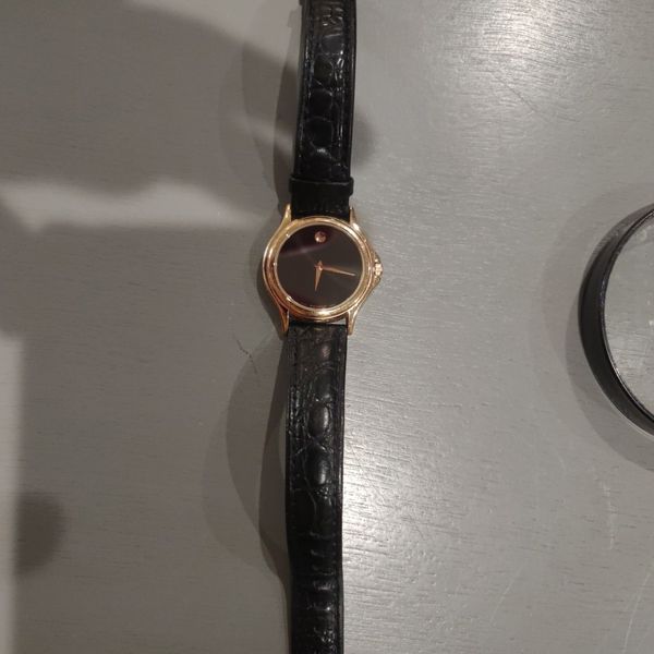 Movado 0607271 Classic Leather Wristwatch - Black | WatchCharts Marketplace