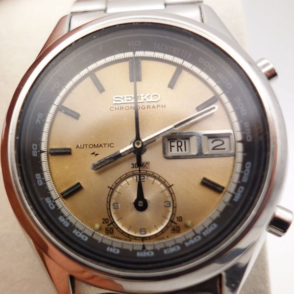 Seiko 7016-7000 Automatic Flyback Chronograph, Yellow dial ...