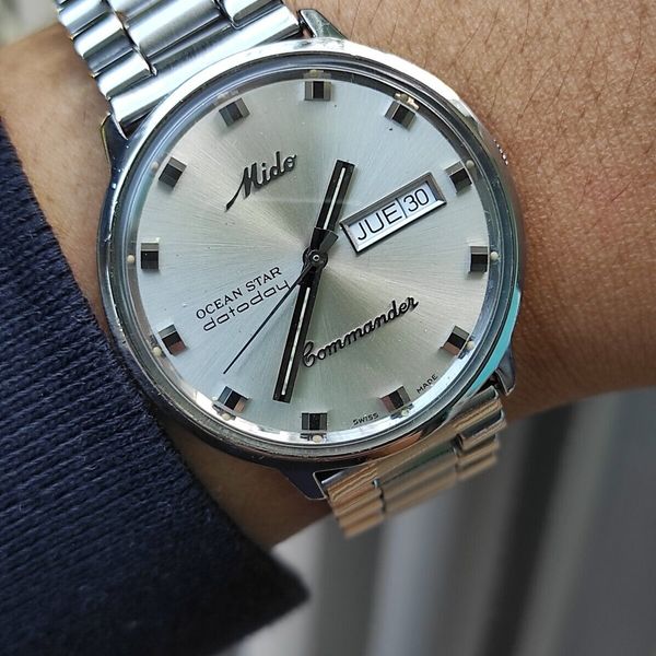 Vintage Mido Commander Oceanstar Datoday Mido Aquadura 8419 Mido day ...