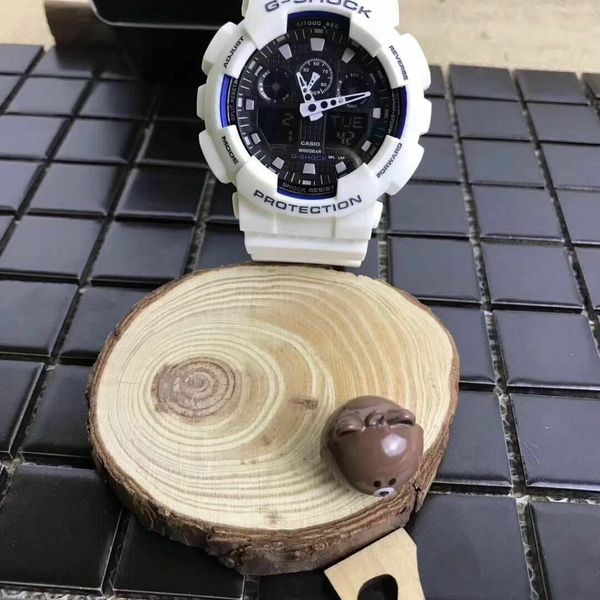 Casio G-Shock Dual Display Chronograph Resin Strap Gents Watch GA-100B ...