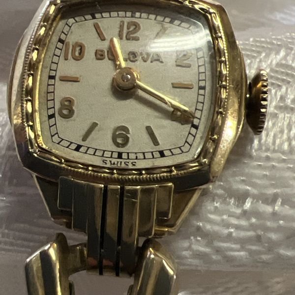 My25- 1940'S VINTAGE ART DECO BULOVA 17 JEWELS WOMEN'S WRISTWATCH ...