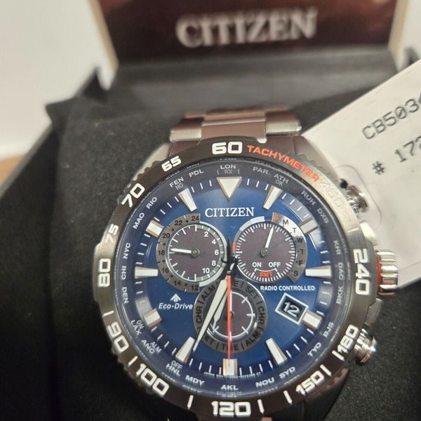 Citizen Promaster Land Eco-Drive Chronograph Men's Blue Dial Watch ...