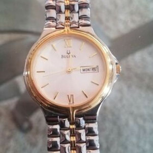Bulova American Clipper Automatic Men's Two-Tone Calendar Watch C876733 ...