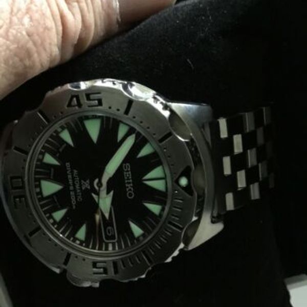 Seiko SRP307 Black 2nd Generation Monster Automatic Diver's (Sapphire ...
