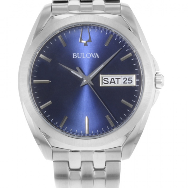 BULOVA 96C129 STAINLESS STEEL BLUE DIAL QUARTZ MEN'S WATCH (New ...