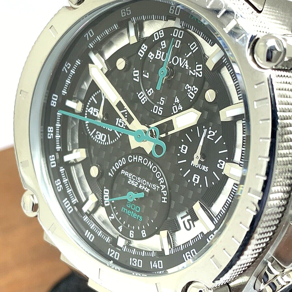 Bulova Men's Watch 96B241 Precisionist Chronograph Black Dial 140th ...