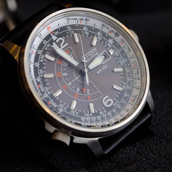 F/S: Citizen Nighthawk (leather strap w/ white chapter ring) BJ7010-16F ...